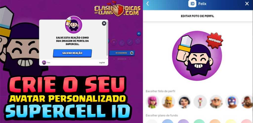 Crie seu próprio avatar para o perfil do Supercell ID no Clash of Clans ...