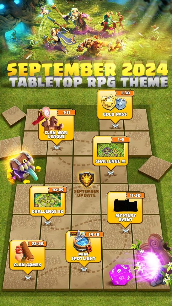 Calendário de Eventos de Setembro 2024 – Temporada RPG de Mesa - Clash ...