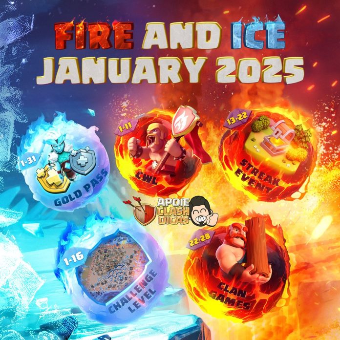 Calendário de Eventos da Temporada Fogo e Gelo – Janeiro 2025 será ...